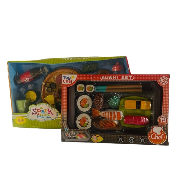 Toys | Plastic Fake Food Playset Bundle Imagination Toys Childrens ...